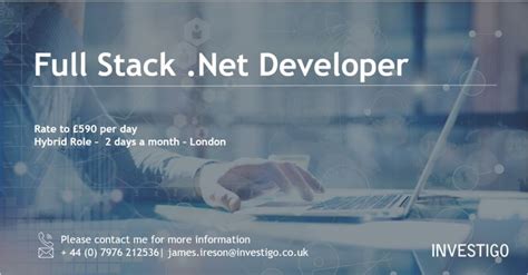 James Ireson On Linkedin 🔘 Contract Full Stack Net Developers To