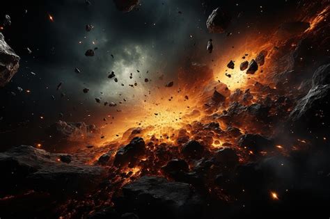 Premium AI Image Abstract Dirty Explosion Ground Particle Background