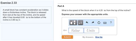 Solved Exercise 233 A Small Block Has Constant