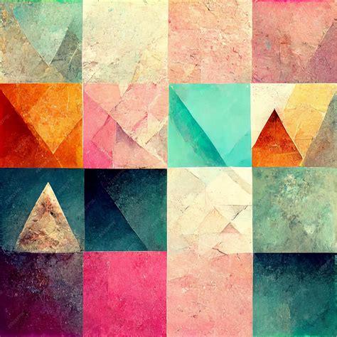 Premium Photo Seamless Pattern Abstract Triangular Shapes Ai Generative