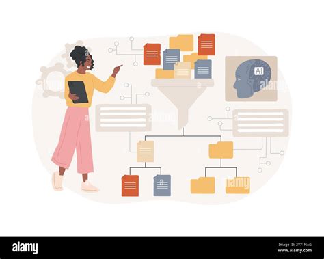 Ai Automated Data Preprocessing Abstract Concept Vector Illustration