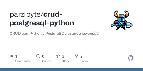 Github Parzibytecrud Postgresql Python Crud Con Python Y Postgresql Usando Psycopg2