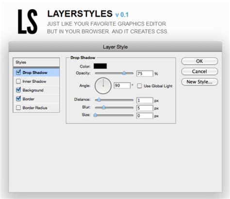 Layer Styles A Web Based Photoshop Look Alike Css3 Generator