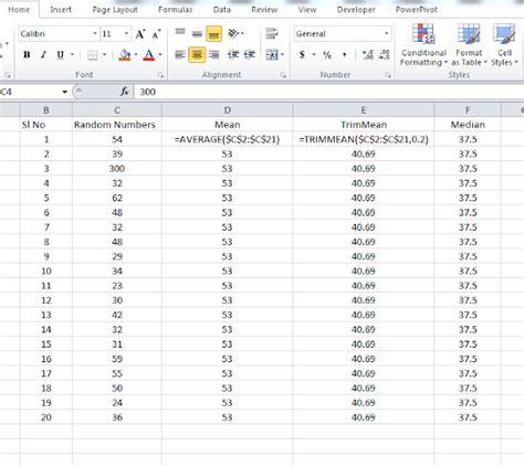 How And When To Use Trimmean Function In Excel ~ Excel And Analytics