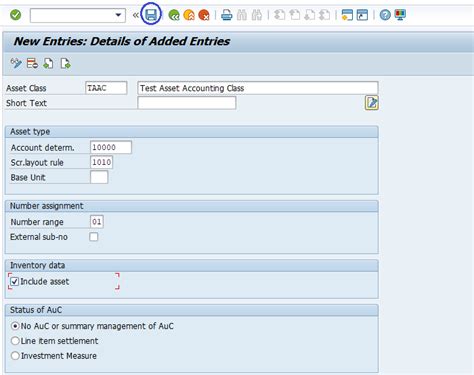 Sap Fico Maintain Asset Classes
