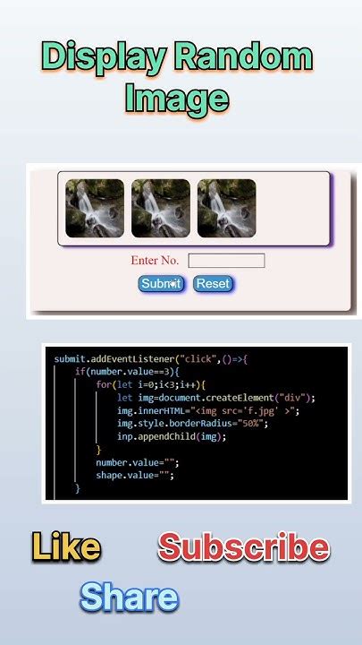 Display Random Image Shortsvideo Short Webdevelopment Youtube