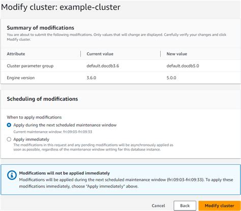Amazon Documentdb In Place Major Version Upgrade Amazon Documentdb