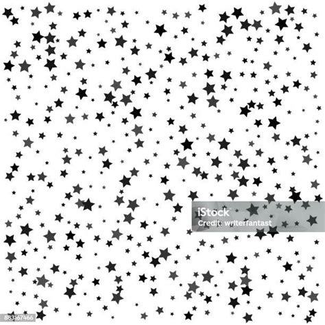 흰색 바탕에 실버 무작위로 떨어지는의 추상 패턴 별 배너 인사말 카드 크리스마스와 새 해 카드 초대장 엽서에 대 한 패턴을 반짝 종이 포장 벡터 일러스트 레이 션 내리는