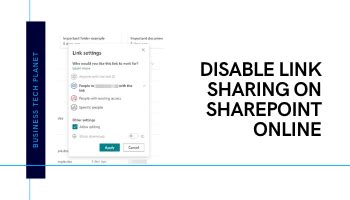 Disable Link Sharing On SharePoint Online Business Tech Planet