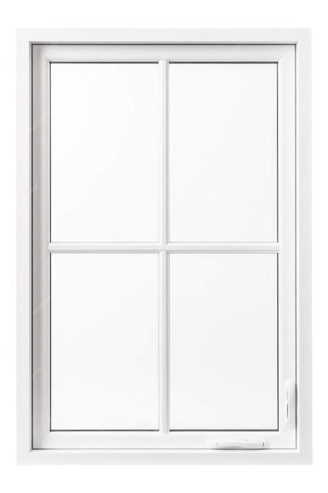Premium Photo A Simple White Window With Four Panes Of Glass Ideal