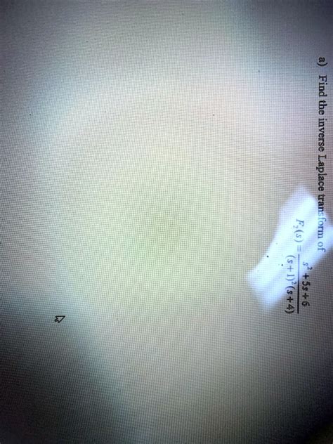 Solved Find The Inverse Laplace Transform Of Fs S1s4s5s6