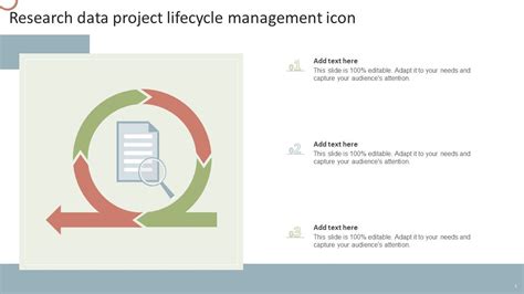 Research Data Project Lifecycle Management Icon Demonstration Pdf