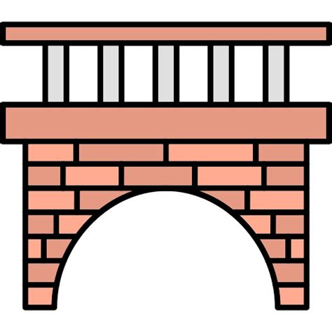 Bridge Generic Thin Outline Color Icon