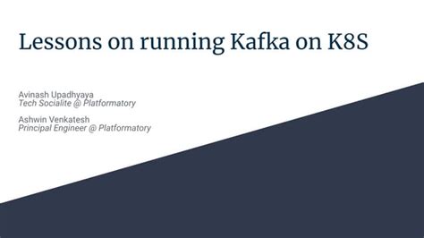 A Primer Towards Running Kafka On Top Of Kubernetespdf