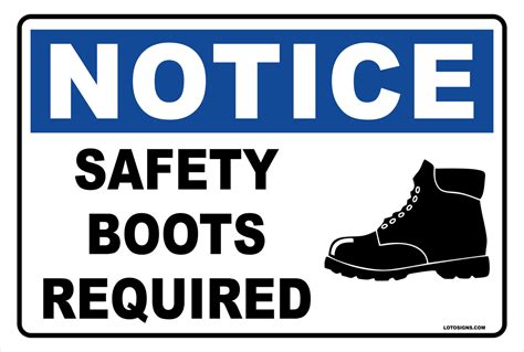 Safety Boots Required Sign