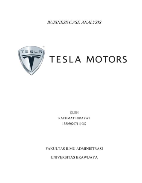 Tesla Motors Business Case Analysis Strategy Stakeholders