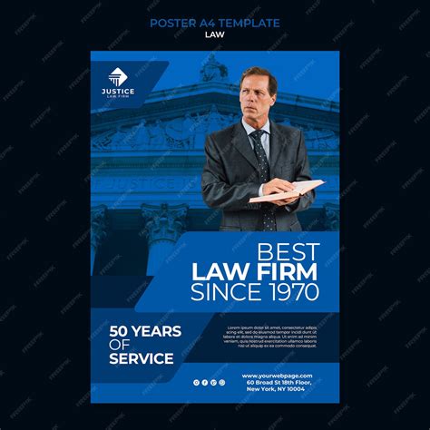 Free Psd Law Poster Design Template