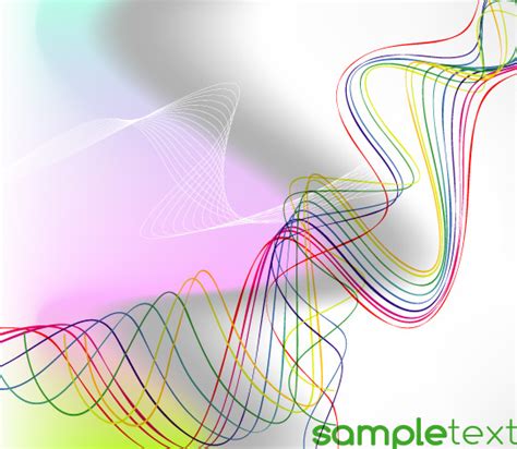 Abstract Colored Lines Vectors Graphic Art Designs In Editable Ai Eps