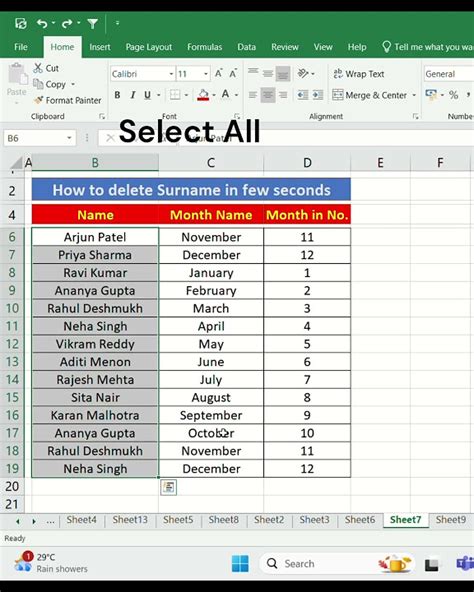 How To Delete Surname In Few Seconds Todays Interview Question Excel Exceltips