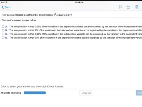 Solved How Do You Interpret A Coefficient Of Determination