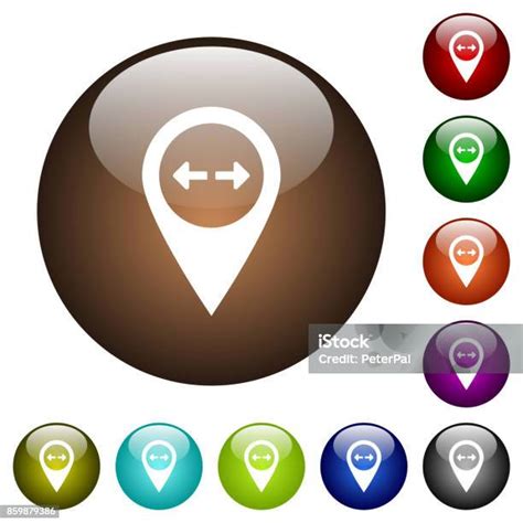 Gps 지도 위치 거리 색상 유리 버튼 갈색에 대한 스톡 벡터 아트 및 기타 이미지 갈색 구 내비게이션 Istock