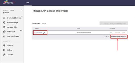 Manage Api Tokens Content Delivery Network Cdn Help Center Blazingcdn