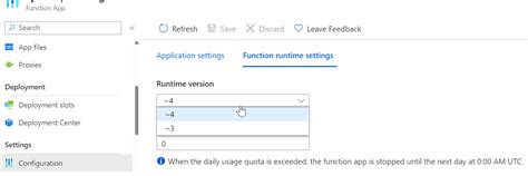 Update Function Runtime Version Of Queuetrigger Function Application In