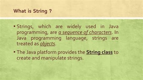 Java String Handling