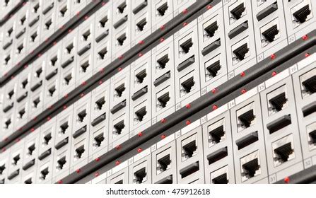 Network Rj 45 Patch Panel Switches Switching Stock Photo 475912618 Shutterstock