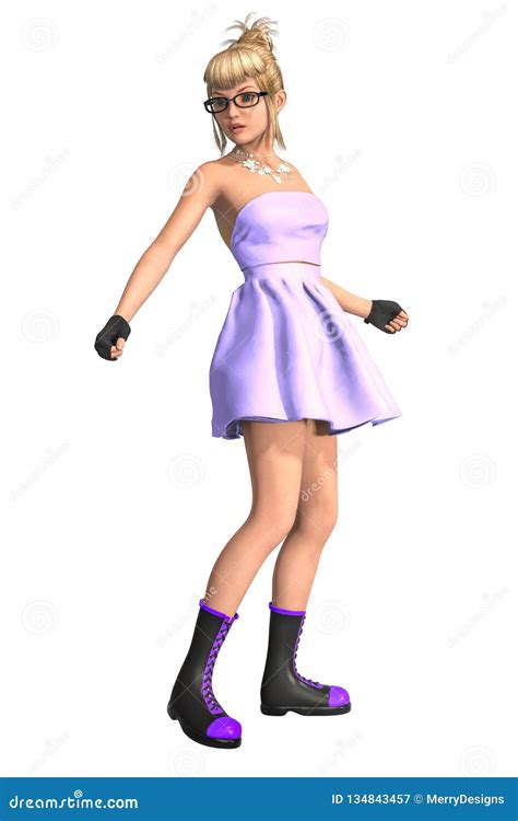 Beautiful Nerd Woman Wearing Glasses Isolated Stock Image Illustration Of Feminine Nerdy