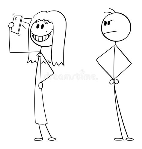 Stick Figure Taking Selfie Stock Illustrations 127 Stick Figure