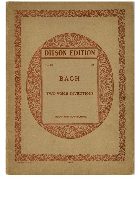 Bach Two Part Inventions Pdfcoffeecom
