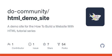 GitHub Do Community Html Demo Site A Demo Site For The How To Build A Website With HTML
