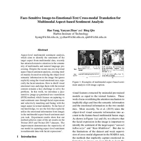 Face Sensitive Image To Emotional Text Cross Modal Translation For Multimodal Aspect Based