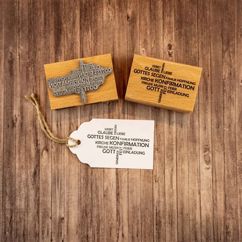 Confirmation Stamp With Lettering Diy Motif Stamp For Crafting Cards