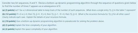 Solved Consider Two Bit Sequences X And Y Devise A