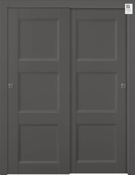 Oxford Uno 07 2rn Gray Matte Modern Interior Bypass Doors For 95800