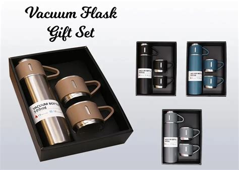 Stainless Steel 500 Ml Vacuum Flask With 2 Cups T Set At ₹ 350 Piece In Chennai