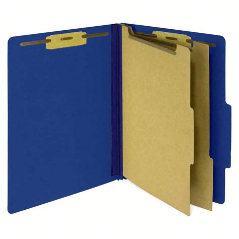 3 Dark Blue Classification Folders 2 Divider 2 Inch Tyvek Expansions Durable 2 Prongs