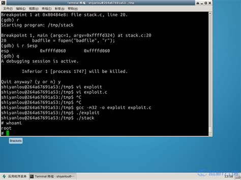 缓冲区溢出漏洞实验 蓝桥云课