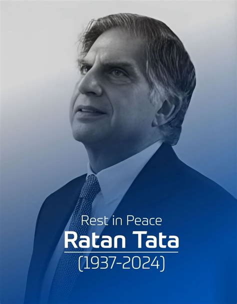 It Is With Heavy Hearts That We Pay Tribute To The Life And Legacy Of Mr Ratan Tata Sira