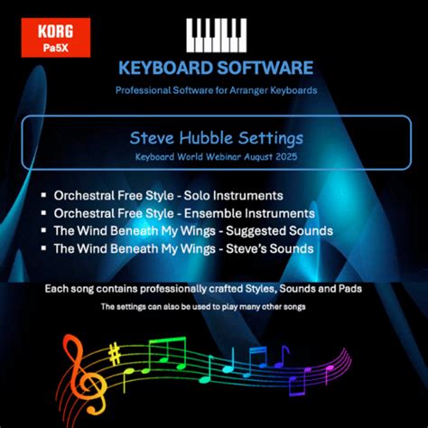 Steve Hubble Webinar Software Korg Pa5x Keyboard World