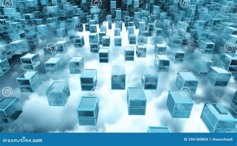 Data Floating In A Digital Cloud Accessed By Devices On The Ground
