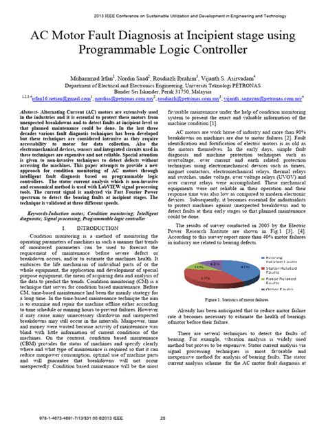 Acmotorfaultdiagnosisatincipientstageusingprogrammablelogi Pdf Electrical
