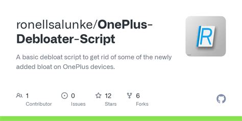 Github Ronellsalunkeoneplus Debloater Script A Basic Debloat Script