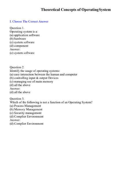 Samacheer Kalvi 11th Computer Applications Solutions Chapter 4 Theoretical Concepts Of Operating