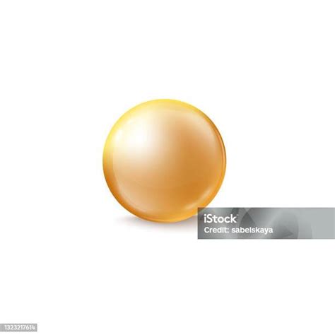 노란색 황금 유리 비드 흰색에 고립 된 사실적인 벡터 일러스트 0명에 대한 스톡 벡터 아트 및 기타 이미지 0명 3차원 형태 결정체 Istock