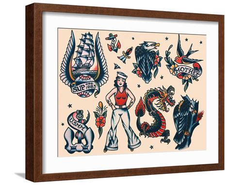 Vintage Sailor Tattoo Flash By Norman Collins Aka Sailor