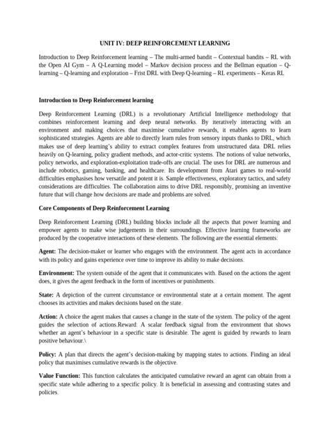 Unit Iv 1 Pdf Computational Neuroscience Machine Learning