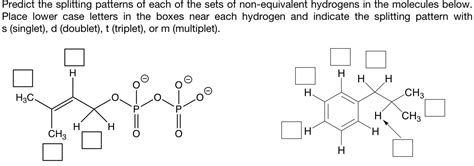 Solved Predict The Splitting Patterns Of Each Of The Sets Of